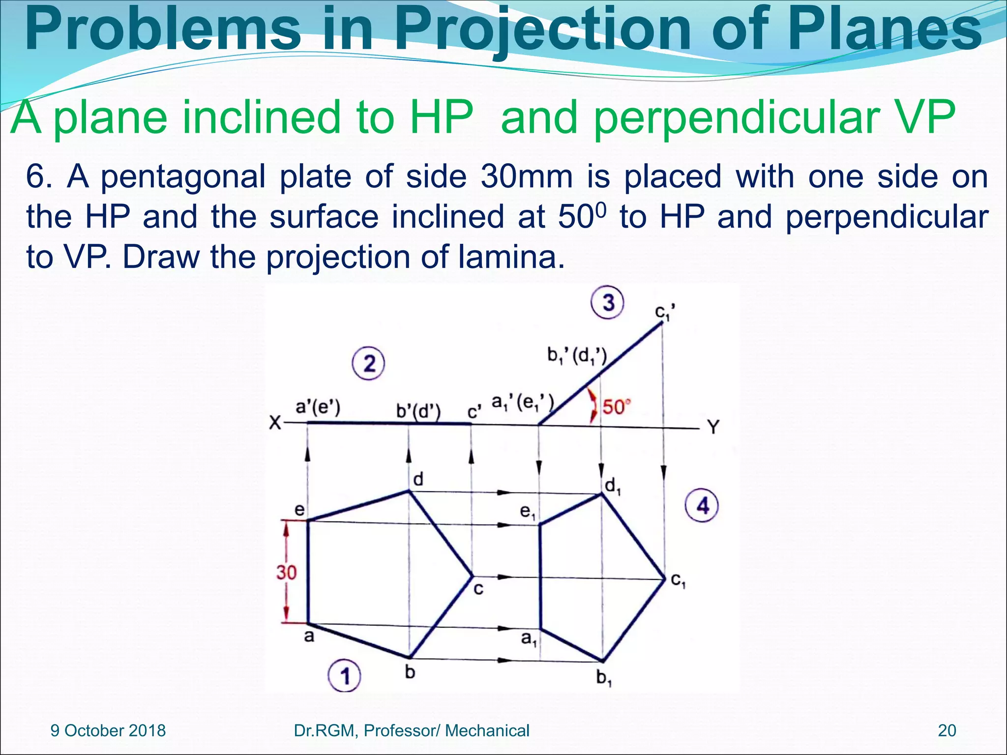 Unit ii projection of planes | PDF