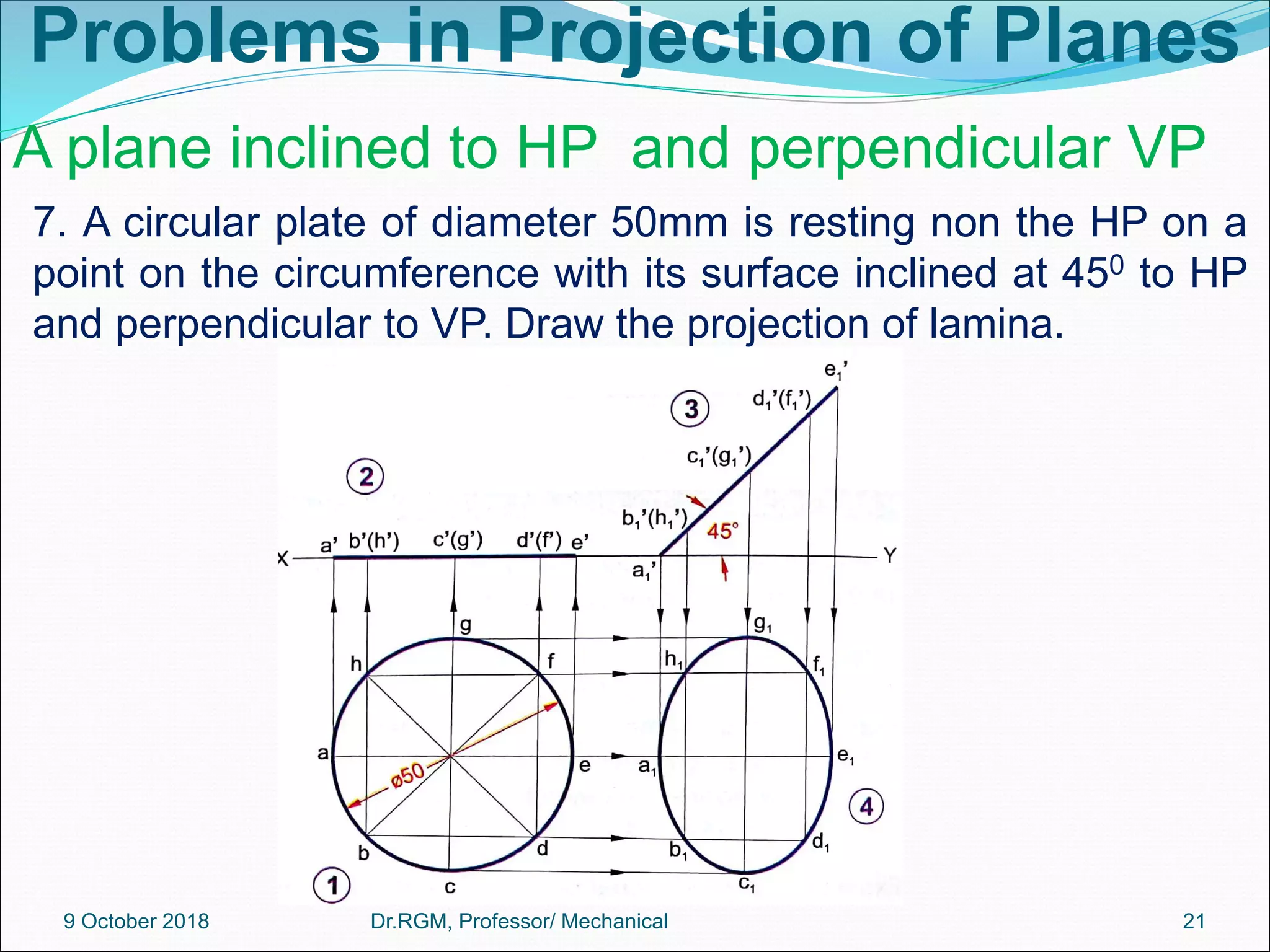 Unit ii projection of planes | PDF
