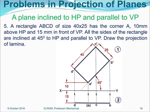 Unit ii projection of planes | PDF