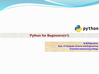 Python for Beginners(v1) | PPT