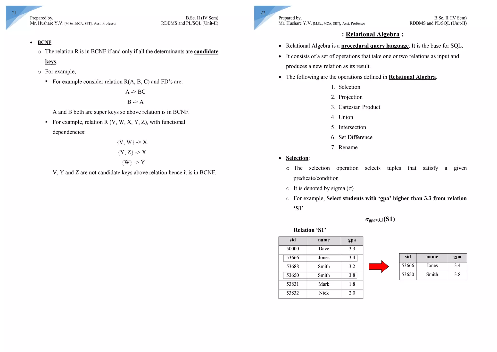 B.Sc. II (IV Sem) RDBMS & PL/SQL Unit-2 Relational Model | PDF