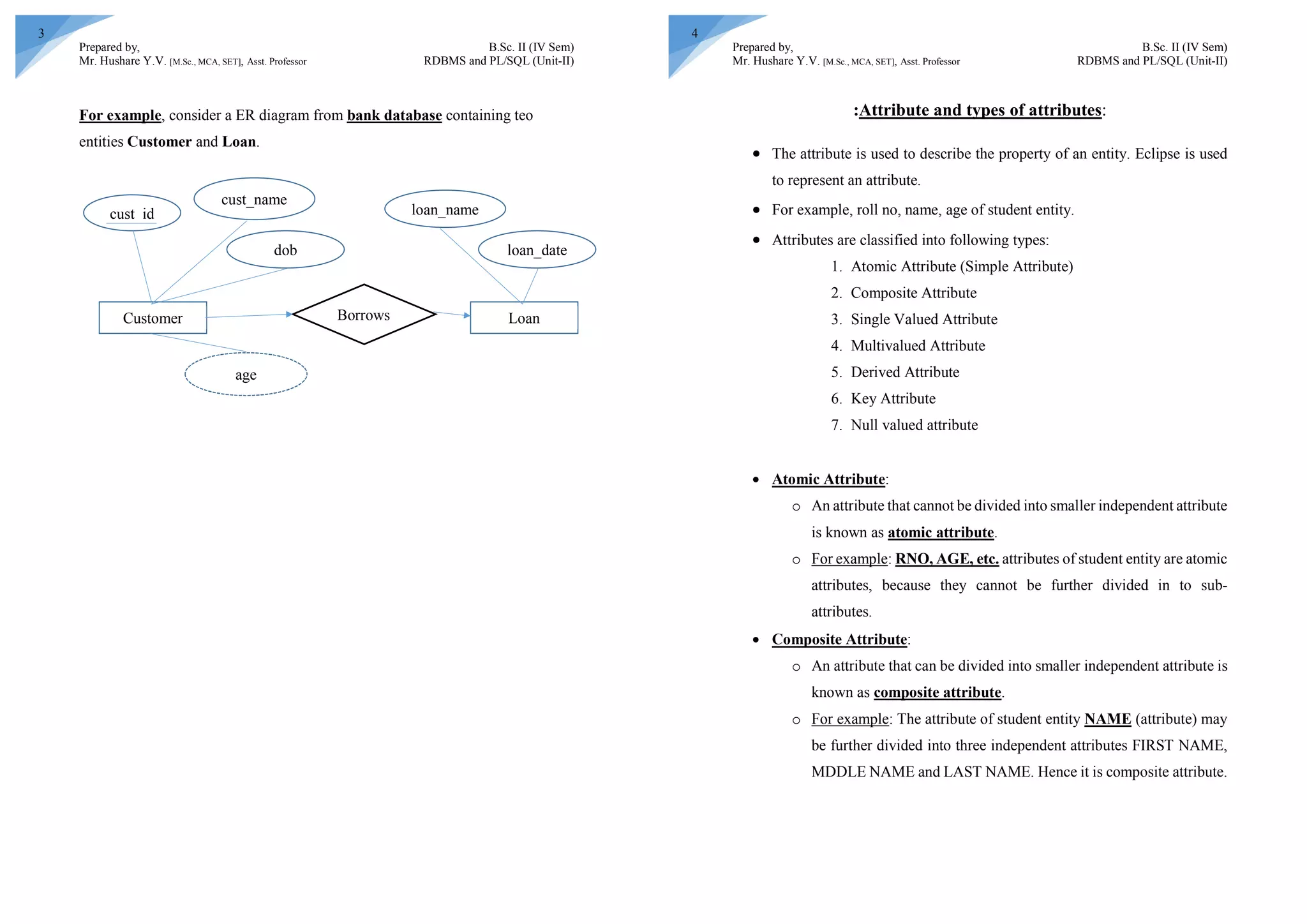 Bsc Ii Iv Sem Rdbms And Plsql Unit 2 Relational Model Pdf