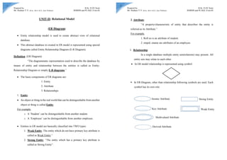 B.Sc. II (IV Sem) RDBMS & PL/SQL Unit-2 Relational Model | PDF
