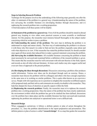 UNIT II RESEARCH PROBLEM.docx | Educational Assessment | Education