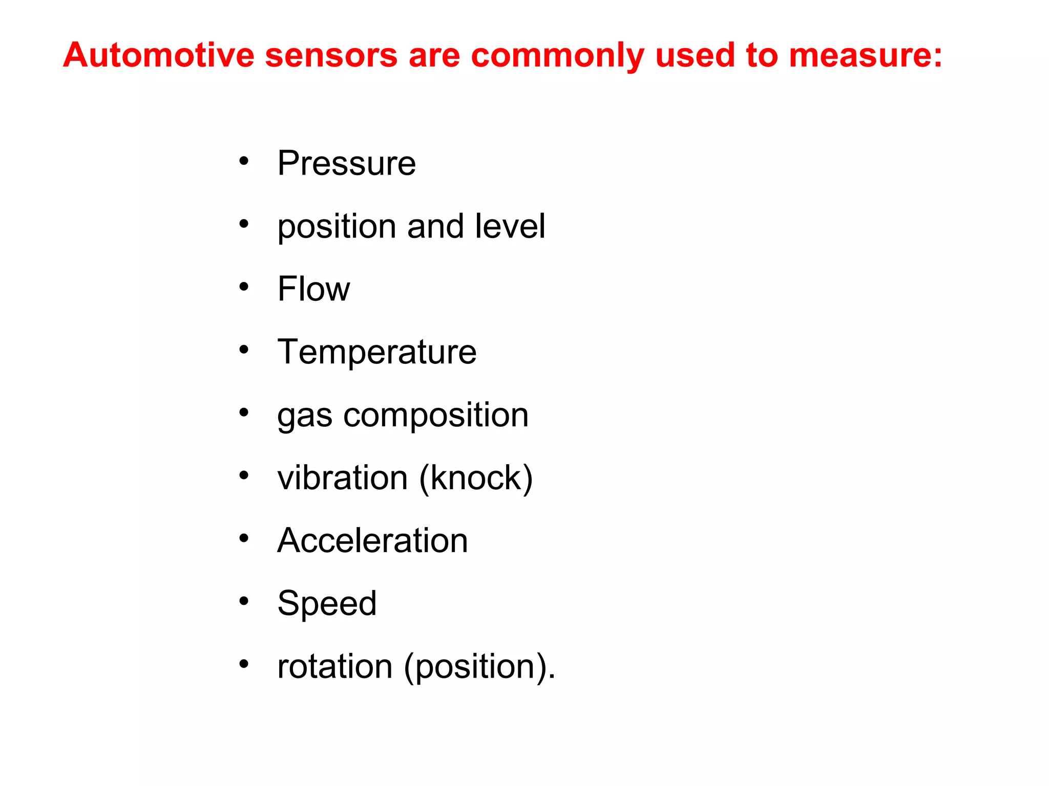 Unit ii sensors and actuators | PPT