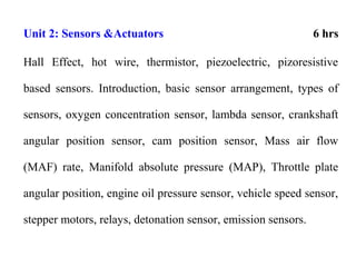 Unit ii sensors and actuators | PPT