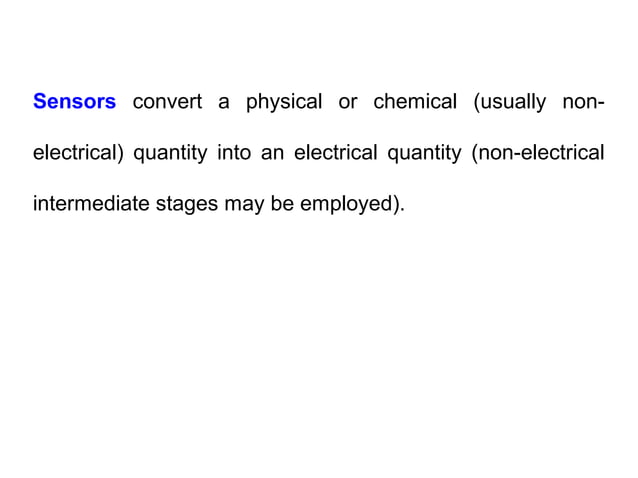 Unit ii sensors and actuators | PPT