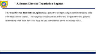 Compiler Construction ToolsParser Generator Scanner Generator Syntax ...