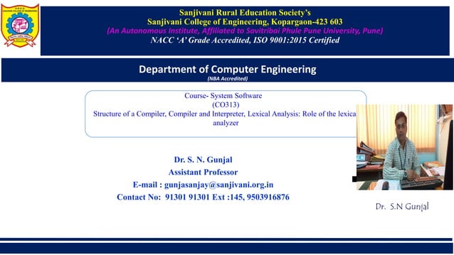 Structure Of A Compiler Compiler And Interpreter Lexical Analysis