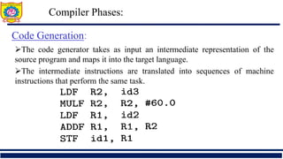 Structure of a Compiler, Compiler and Interpreter, Lexical Analysis: Role of the lexical ...