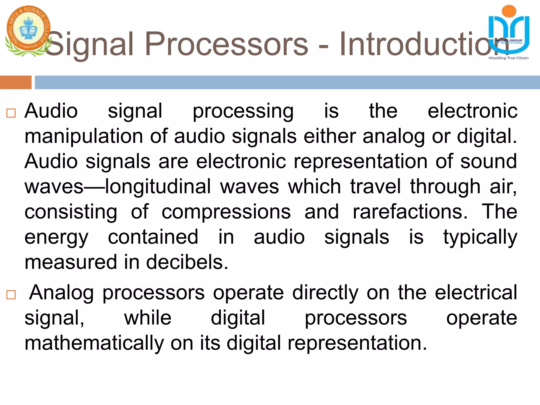 Audio Signal Processors | PPT