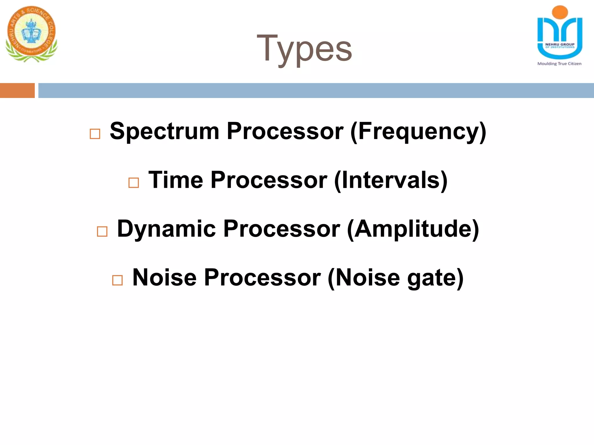 Audio Signal Processors | PPT