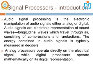 Audio Signal Processors | PPT
