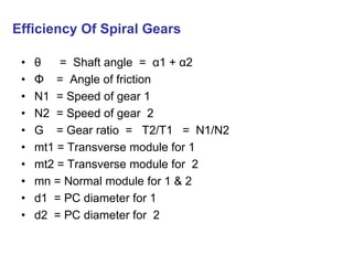 Unit ii spiral gears | PPT