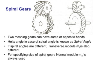 Unit ii spiral gears | PPT