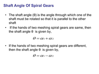 Unit ii spiral gears | PPT