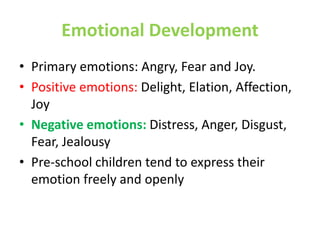 Unit ii stages and dimensions of development of children | PPTX