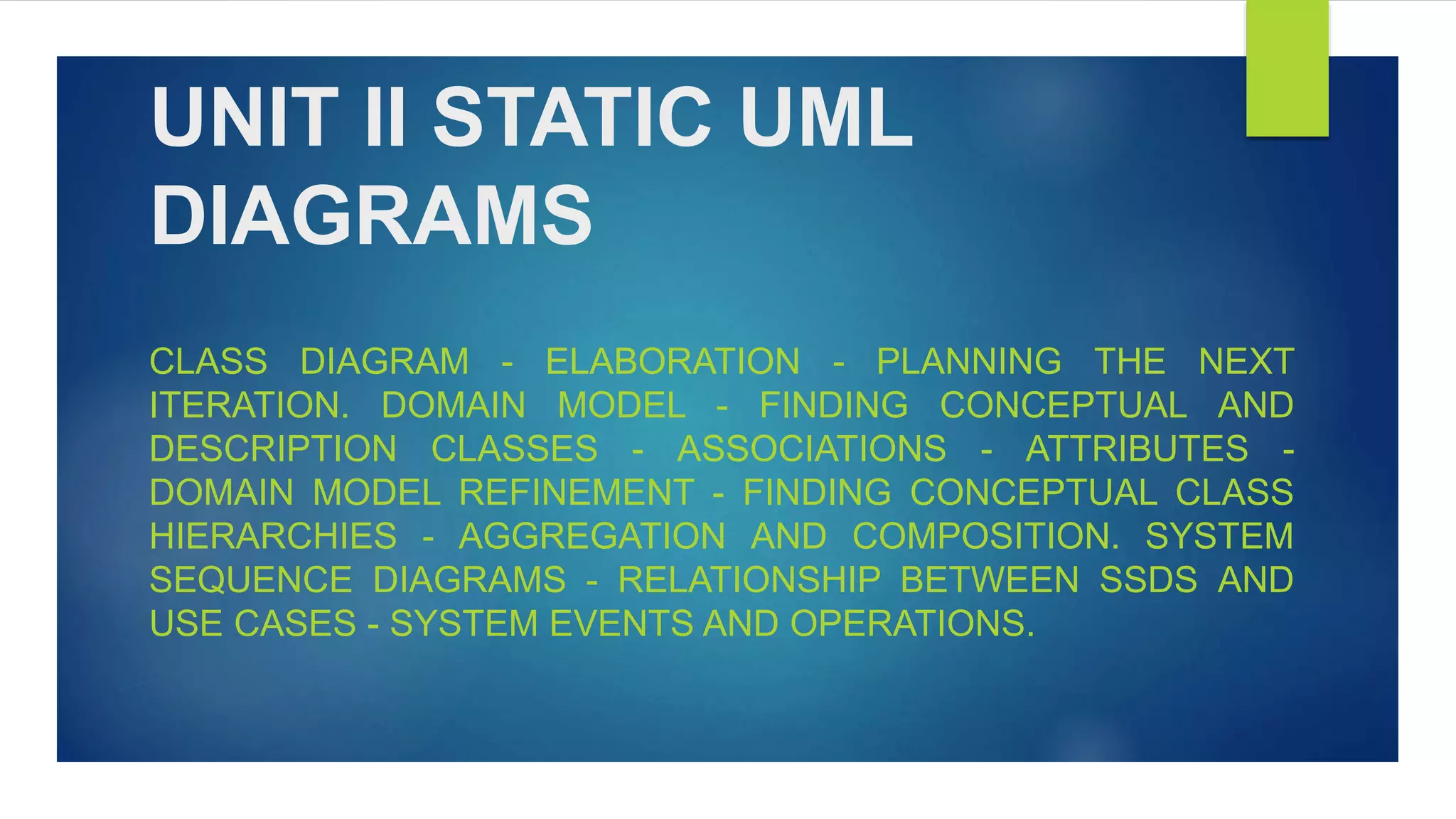 Unit Ii Static Uml Diagramspptx Programming Languages Computing
