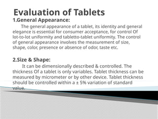 Unit- 2 Tablet industrial pharmacy. pdf. | PPTX