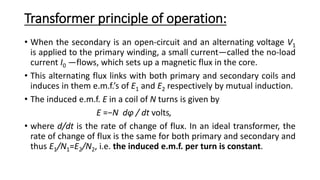 Unit II TRANSFORMER.pdf about transformers | PPT