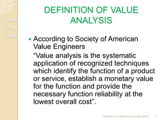 MG 6863- ENGG ECONOMICS UNIT II VALUE ENGINEERING | PPSX