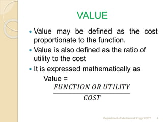 MG 6863- ENGG ECONOMICS UNIT II VALUE ENGINEERING | PPSX