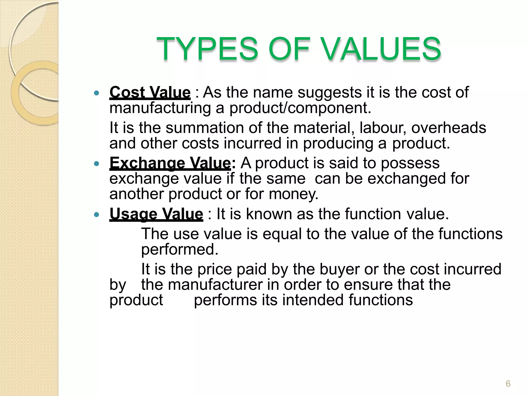 Unit ii value engineering | PPTX