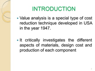 Unit ii value engineering | PPTX