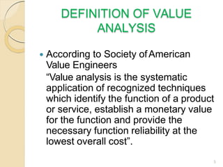 Unit ii value engineering | PPTX
