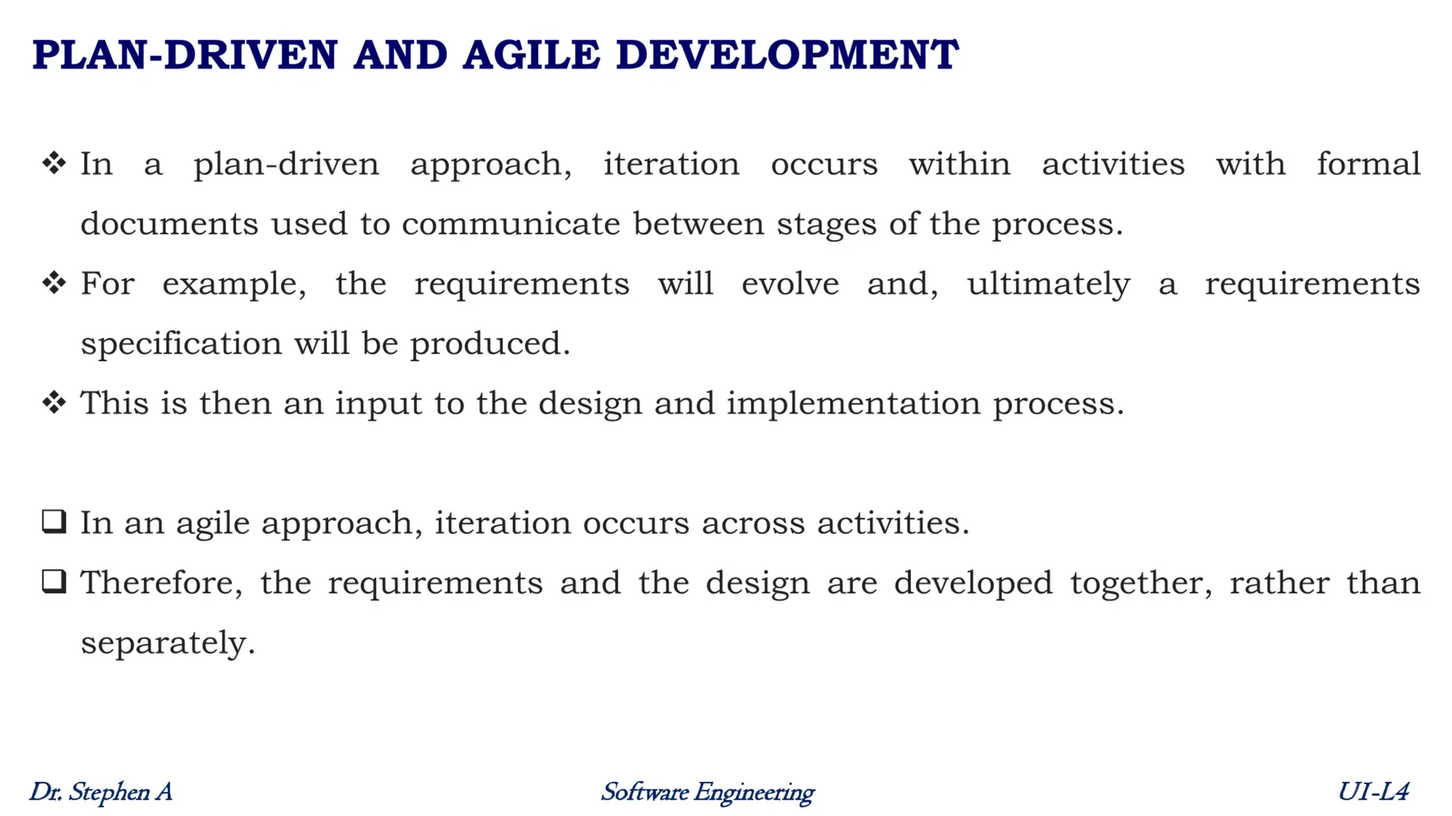 unit I lecture 4 - AGILE DEVELOPMENT AND PLAN-DRIVEN.pdf