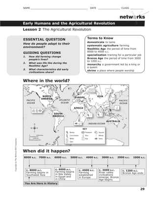 Unit i, lesson 2 3 early man workbook | PDF