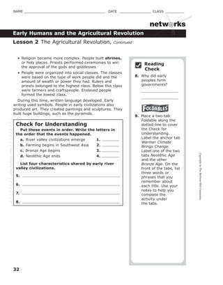Unit i, lesson 2 3 early man workbook | PDF