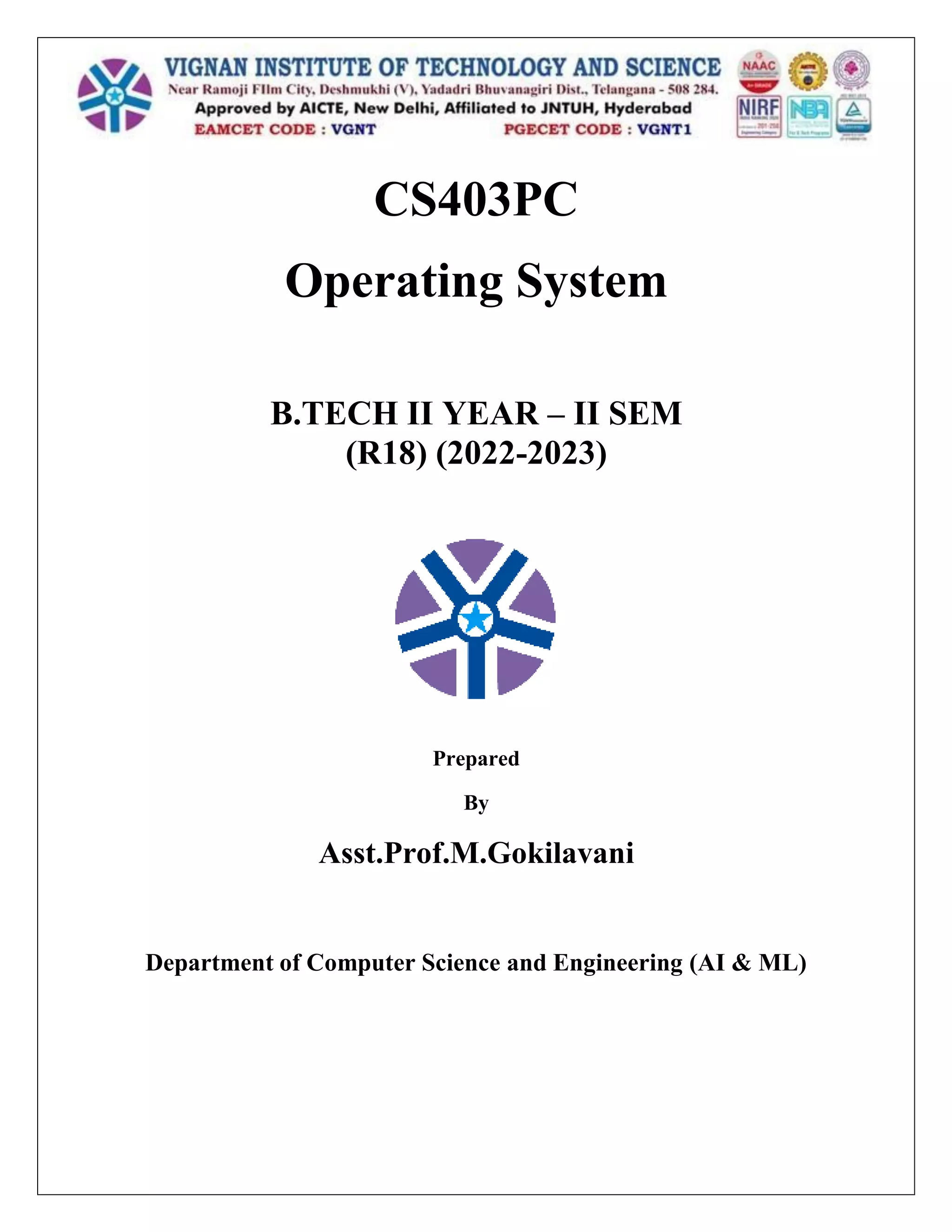 CS403: Operating System : Unit I _merged.pdf
