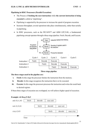 ELH-1.3 PIC & ARM MICROCONTROLLER UNIT I Microcontroller’s | PDF