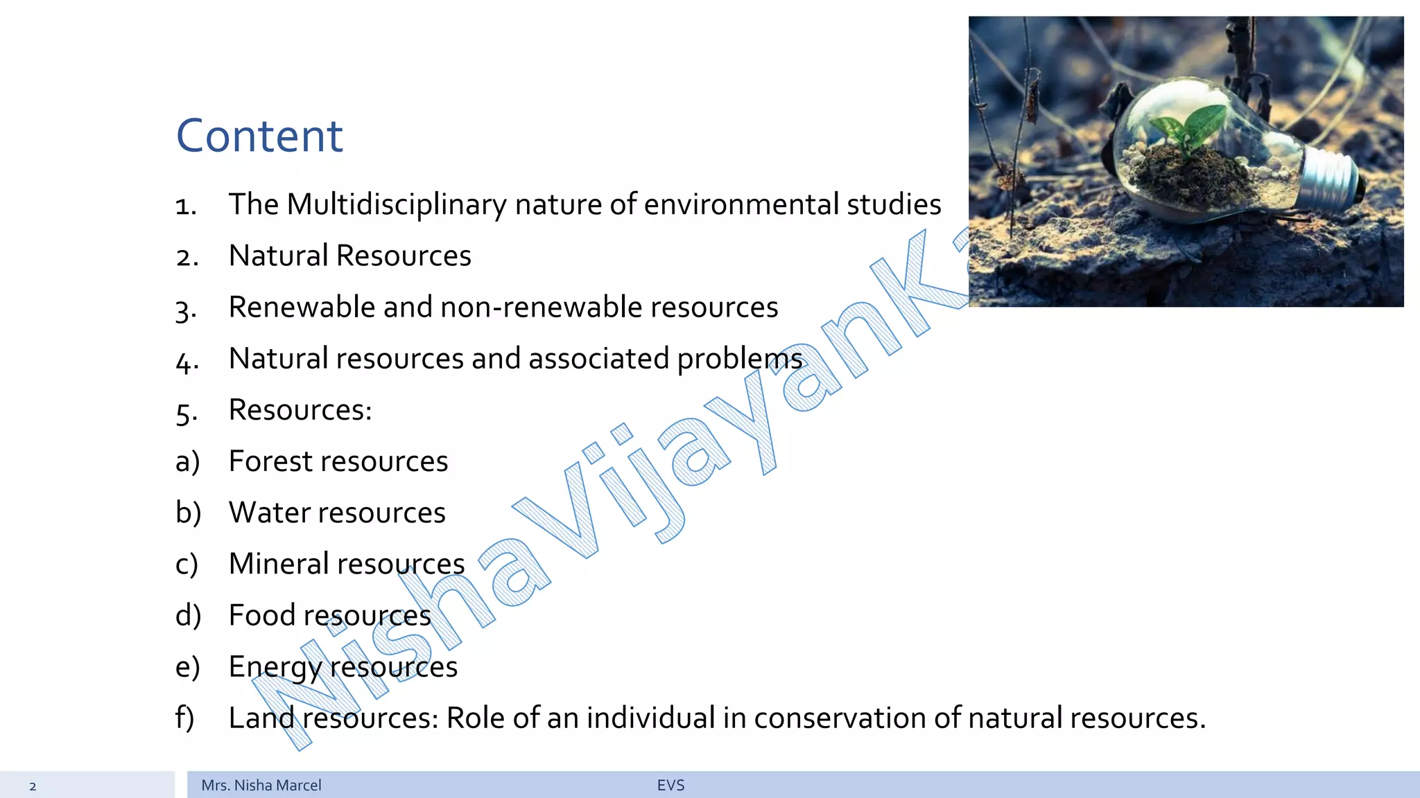 MULTIDISCIPLINARY NATURE OF ENVIRONMENT | PDF