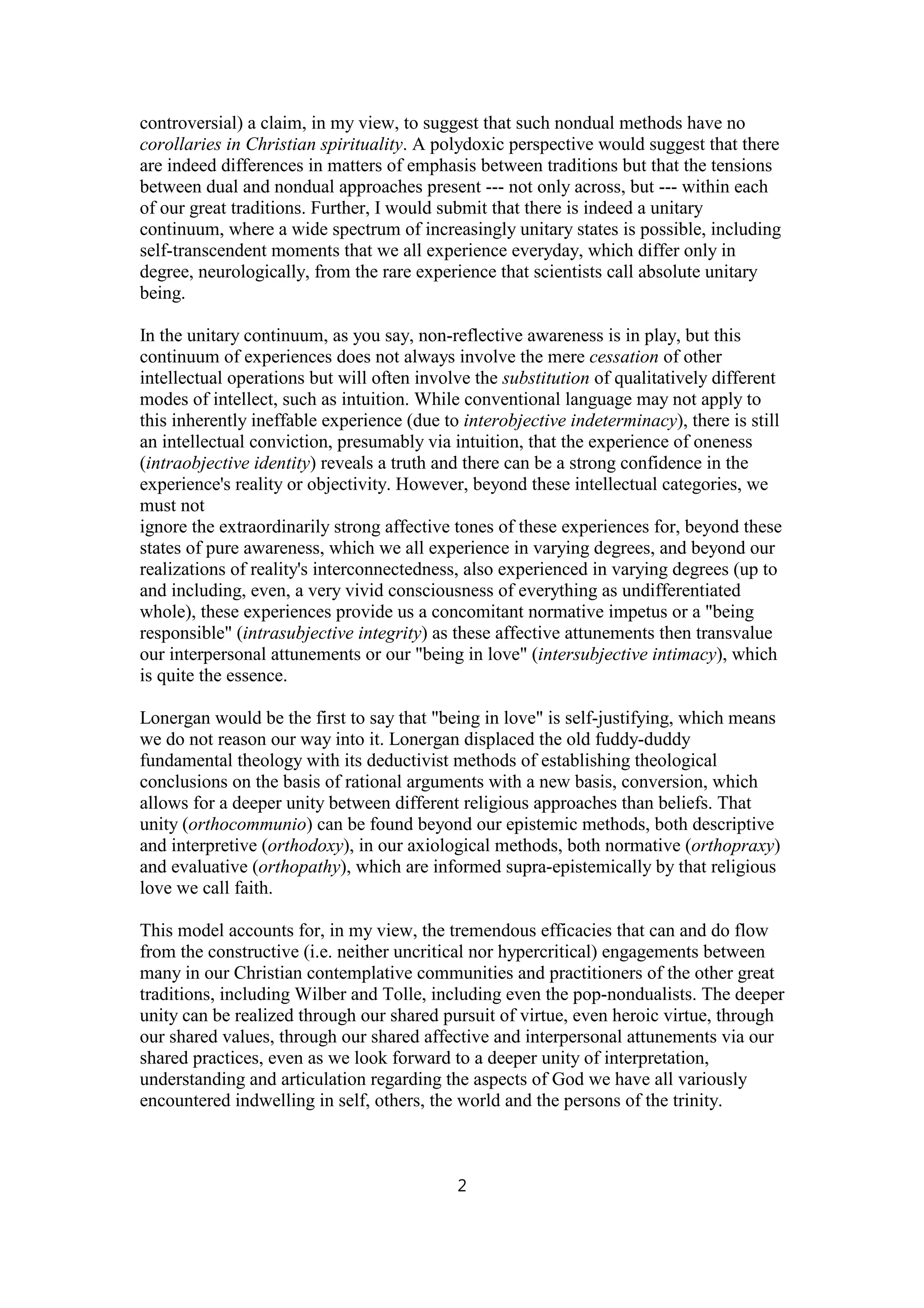 Uniting unitary and unitive consciousness | PDF