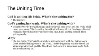 UNITING TIME Motivational talk presentation | PPT