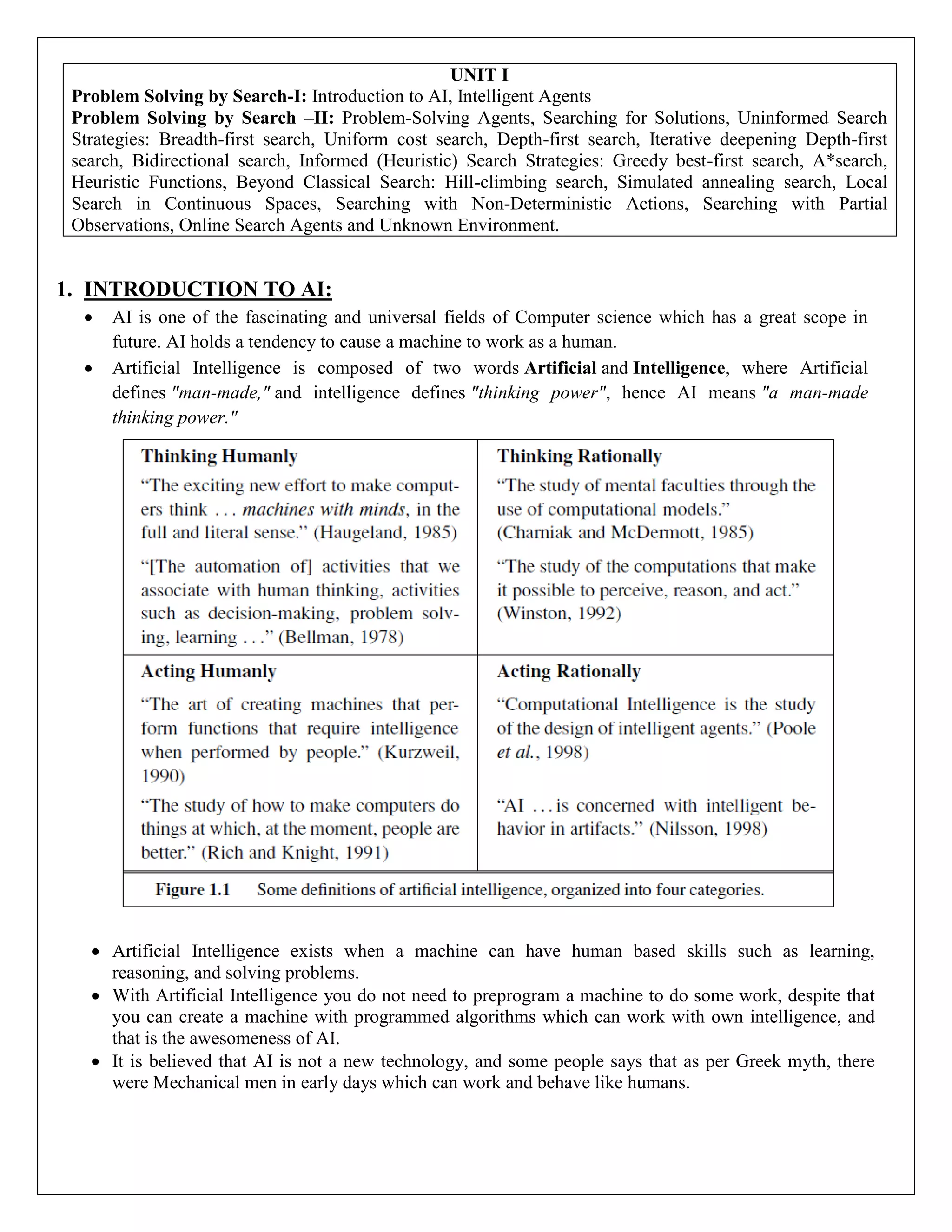 AI_Unit I notes .pdf