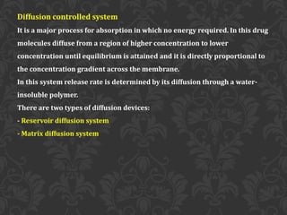 CONTROLLED RELEASE DRUG DELIVERY SYSTEM I | PPT