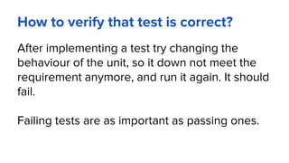 Unit & integration testing | PPT