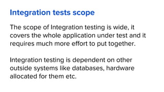 Unit & integration testing | PPT