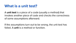 Unit & integration testing | PPT