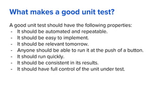 Unit & integration testing | PPT