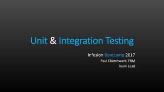 Intro To Unit and integration Testing | PPTX
