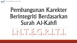 PEMBANGUNAN KAREKTER BERINTEGRITI BERDASARKAN SURAH AL-KAHFI | PDF