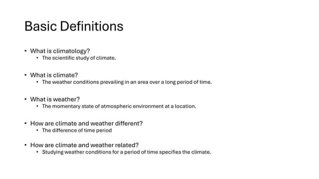 Architecture Climatology B.Arch Basic concepts of Climatology | PDF ...