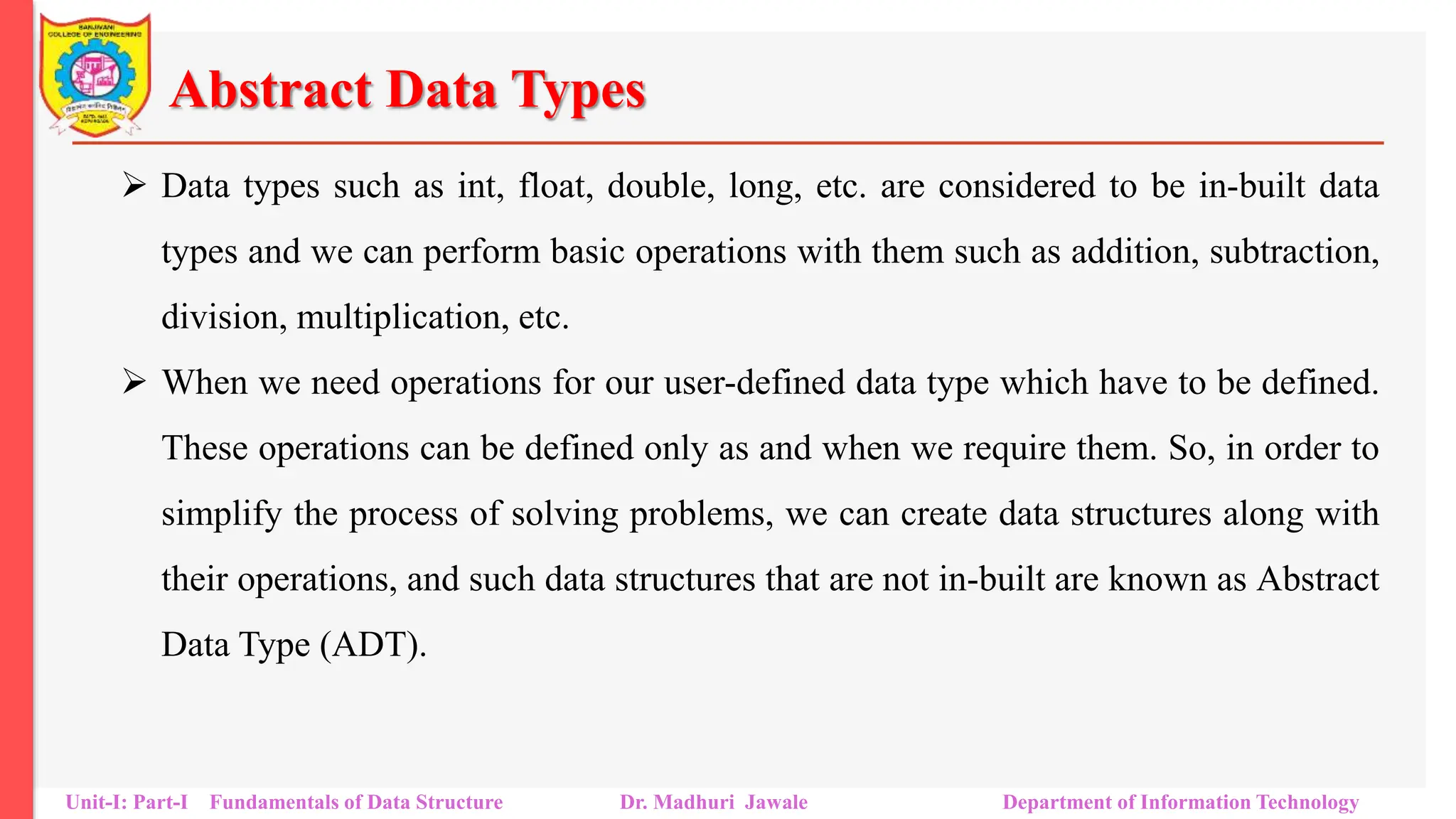 Fundamentals Of Data Structureunit Ipptx Databases Computer Software And Applications