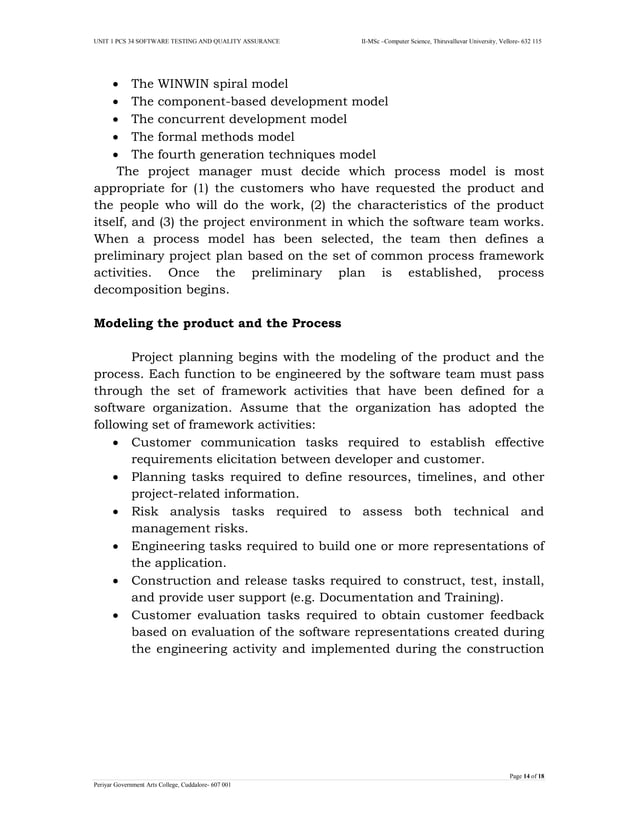 Unit I Software Testing and Quality Assurance | PDF