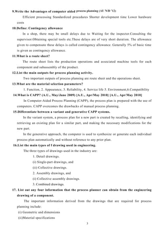 Process Planning and cost Estimation (Regulation 2021) | PDF