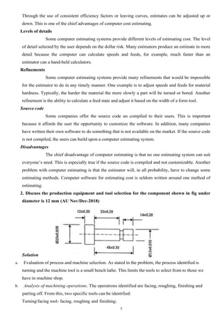 Process Planning and cost Estimation (Regulation 2021) | PDF